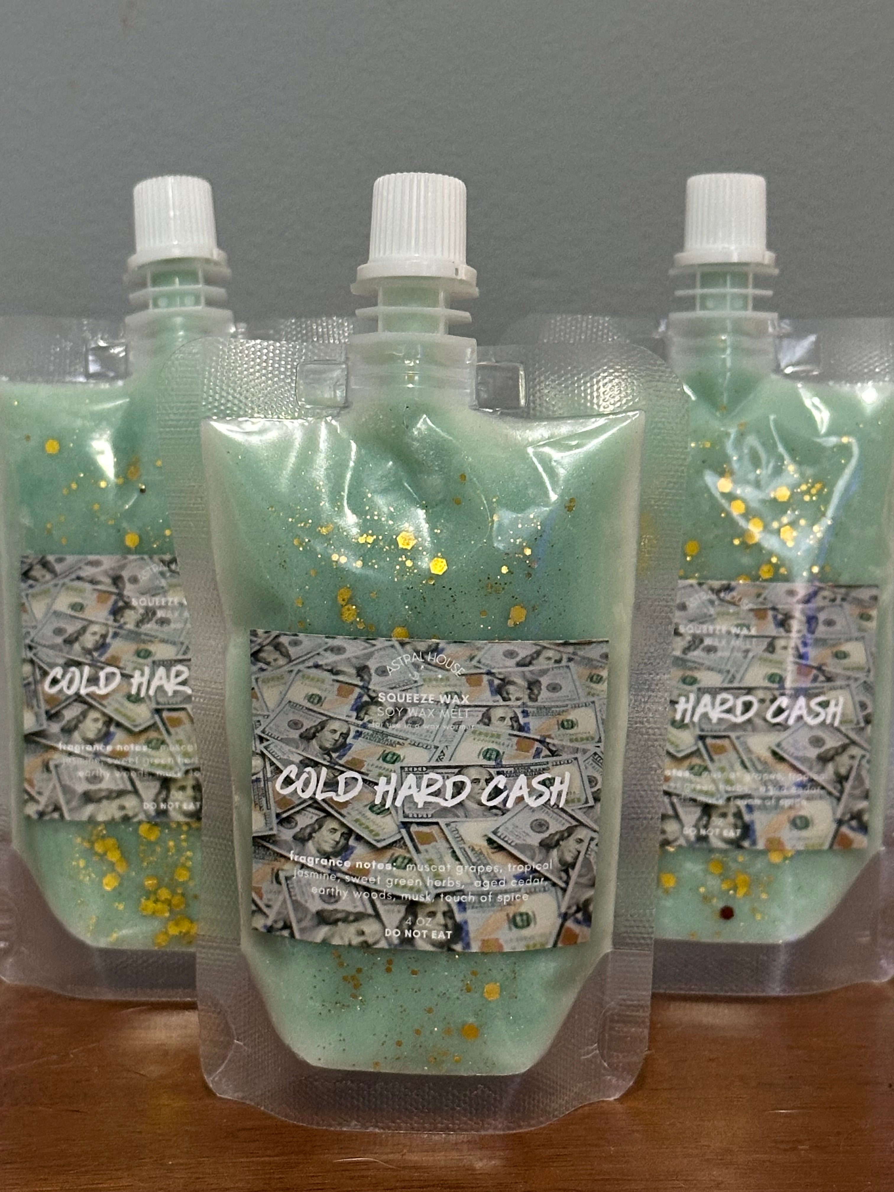 ‘Cold Hard Cash’ Squeeze Wax™ Squeezable Soy Wax Melt – Astral House Aromas